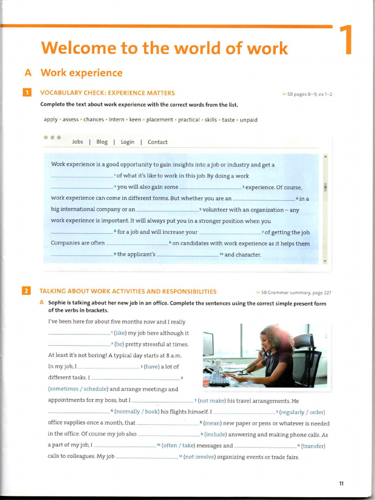 Focus on business Unit 1 Workbook | PDF