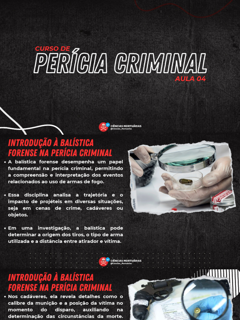 Balística Forense na Perícia Criminal | PDF | Projéteis | Balística