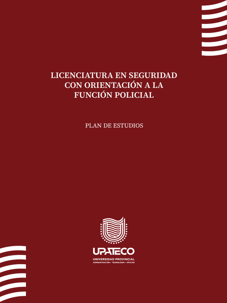 Plan de Estudios Lic en Seguridad Publica Func Policial | PDF | Valores | Criminología