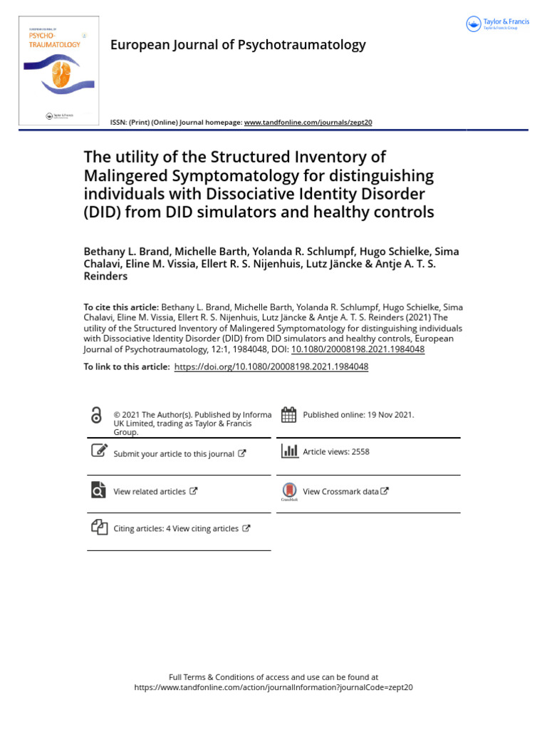 The Utility of The Structured Inventory of Malingered Symptomatology ...