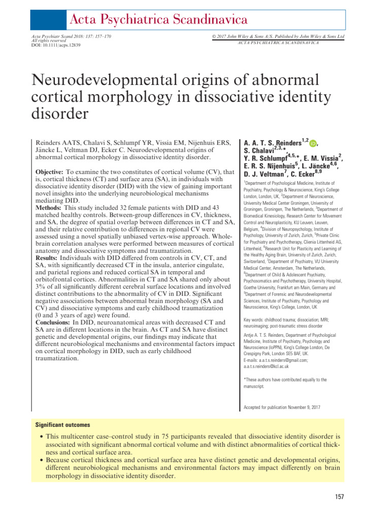 Neurodevelopmental Origins of Abnormal | PDF | Cingulate Cortex | Frontal Lobe