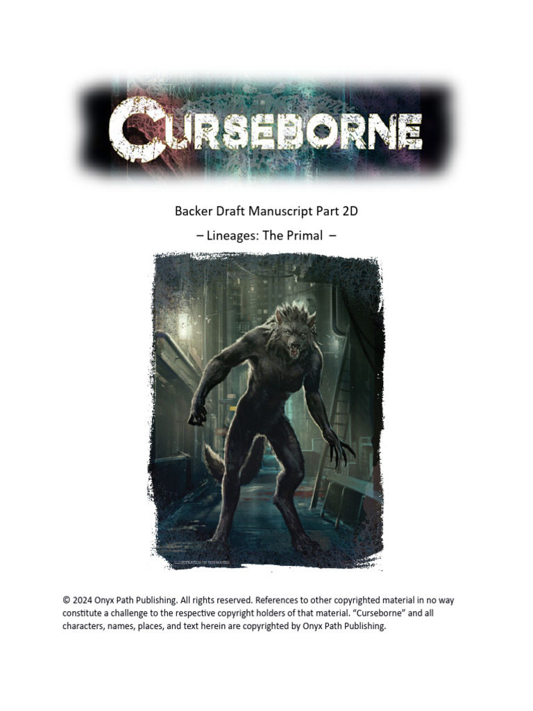 Curseborne Preview 5 - Primals | PDF | Predation