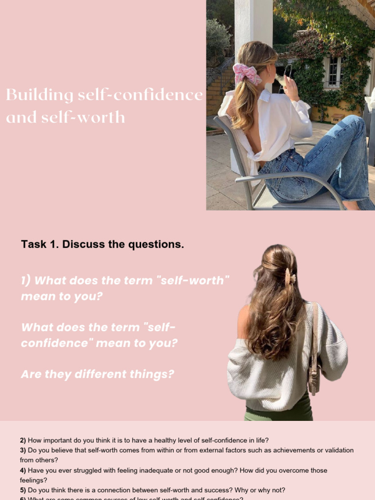 Building self-confidence and self-worth | PDF | Self Esteem | Behavior Modification