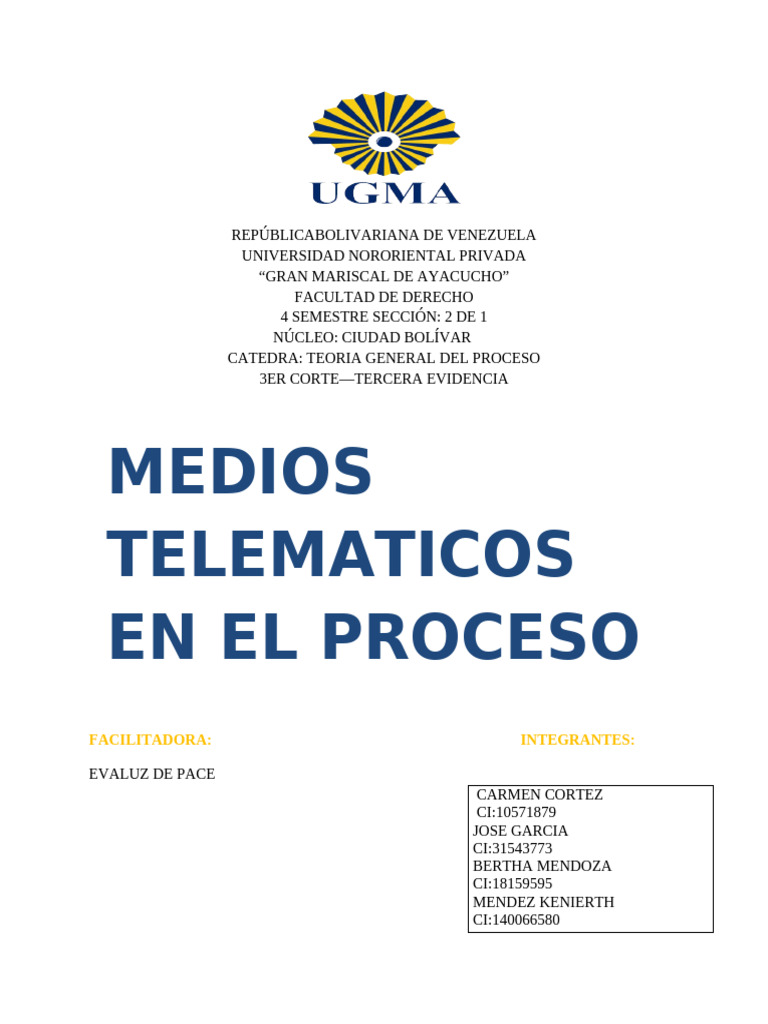Medios Telematicos en El Proceso | PDF | Sentencia (ley) | Justicia