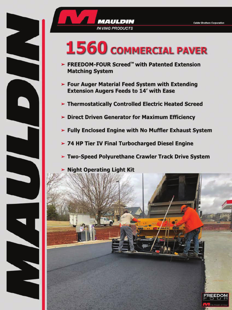 1560 Asphalt Paver Literature | PDF