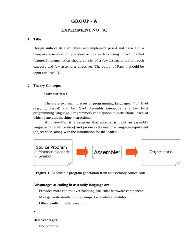 SPOS Practical_Assign No1 | PDF | Assembly Language | Computer Program SPOS Practical_Assign No1 | PDF | Assembly Language | Computer Program