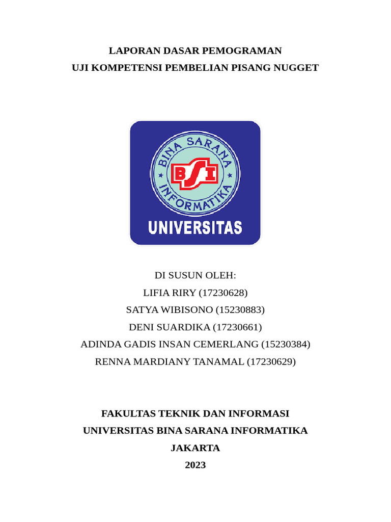 Laporan Dasar Pemograman | PDF | Komputer