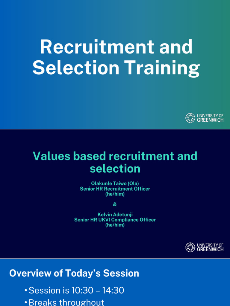 Recruitment and Selection Training Slides July 2023 | PDF | Recruitment ...