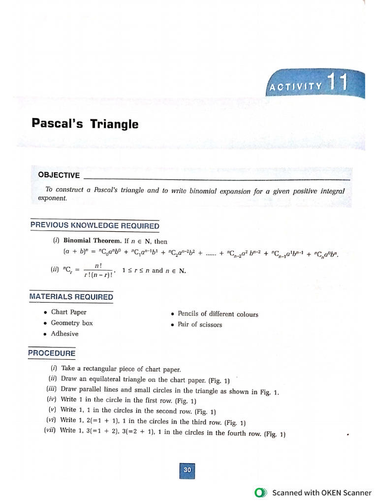 ACTIVITY 5 (Pascal's Triangle) | PDF