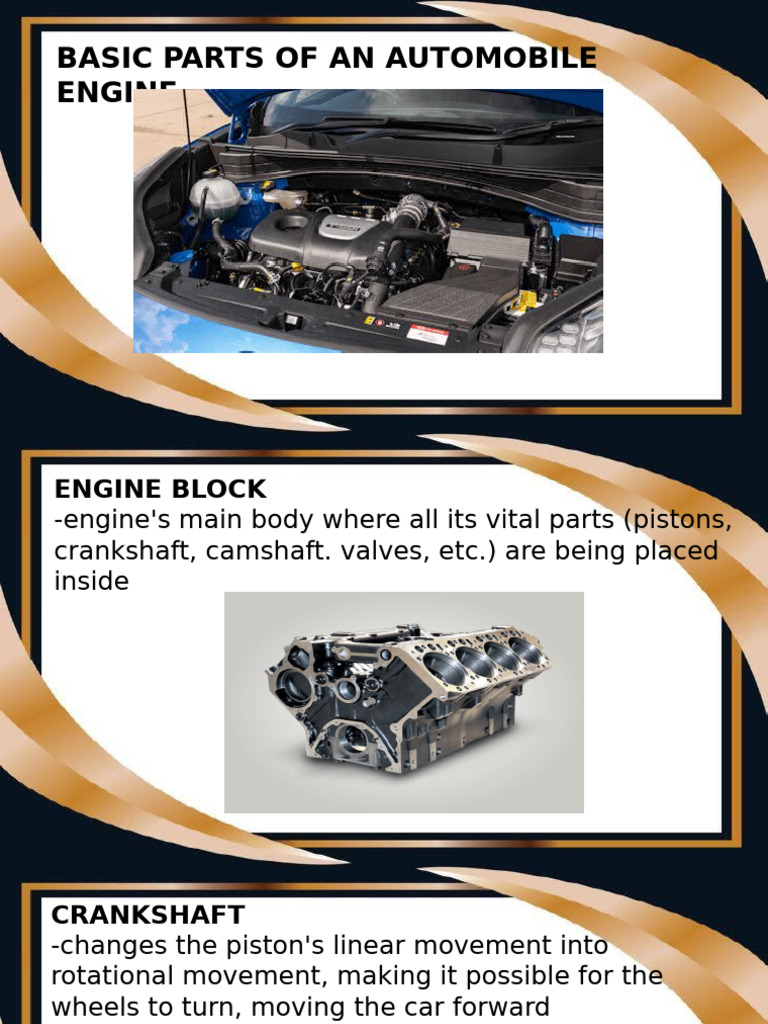 basic-parts-of-automobile-body | PDF | Internal Combustion Engine | Piston