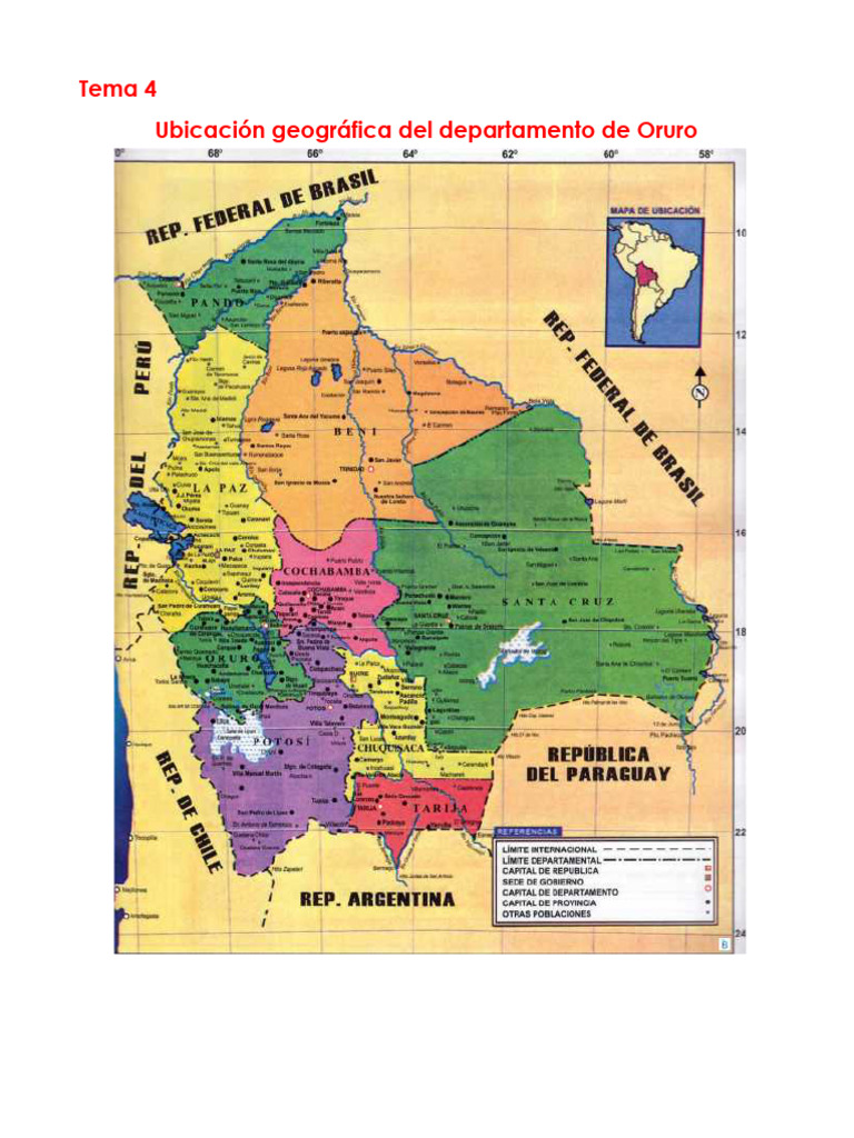 TEMA CARACTERISTICAS DEL DEPARTAMENTO DE ORURO | PDF