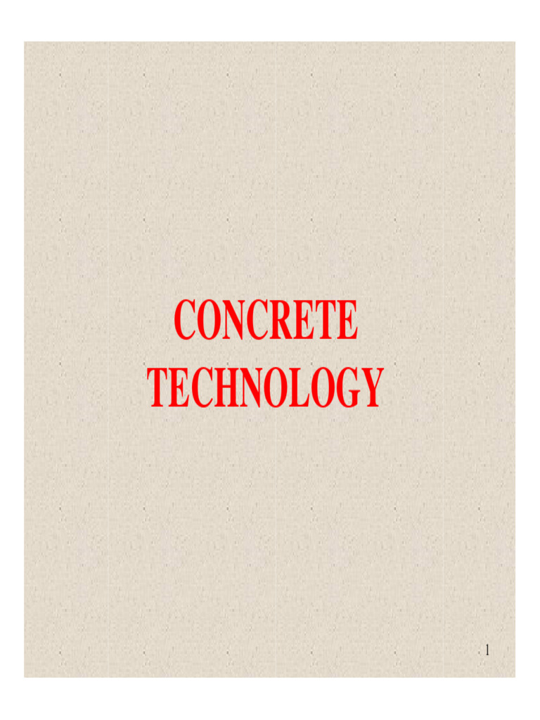 07 Concrete Technology | PDF