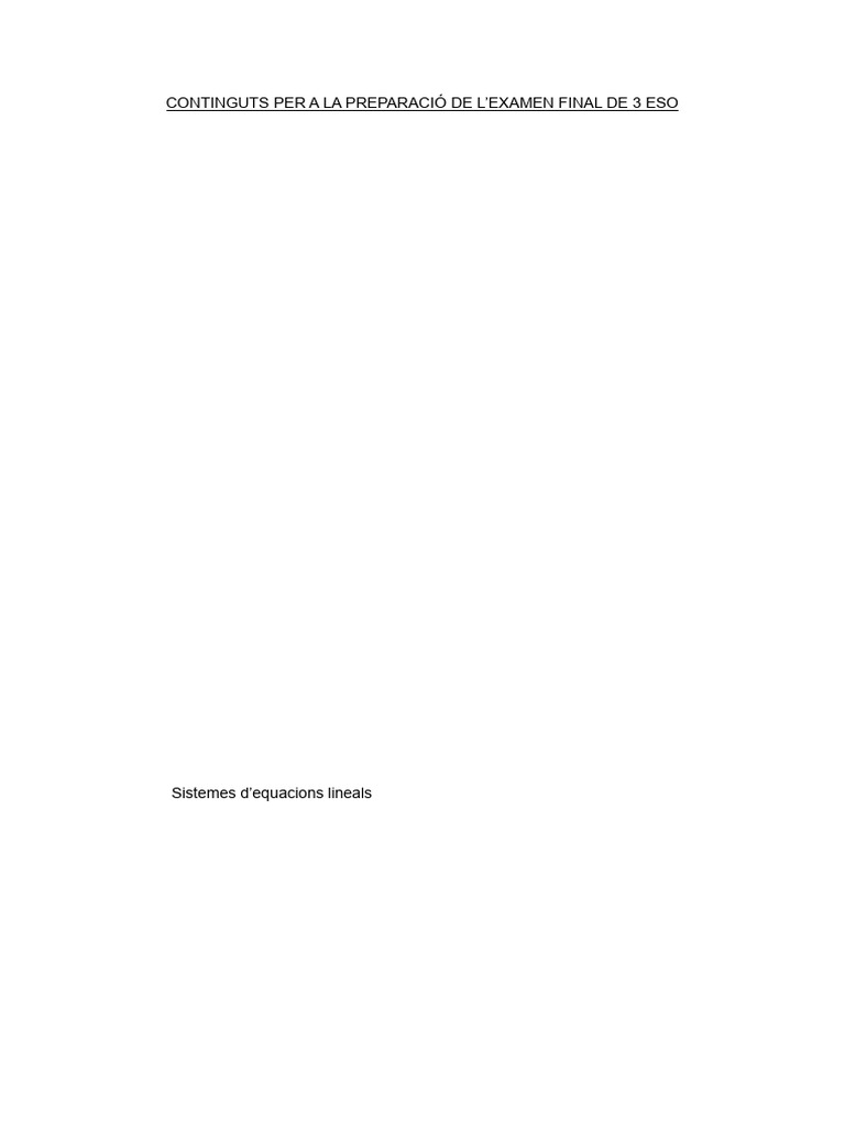 Continguts Mínims Del Curs | PDF