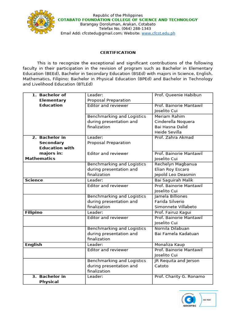 IMDC Certification | PDF | Science & Mathematics