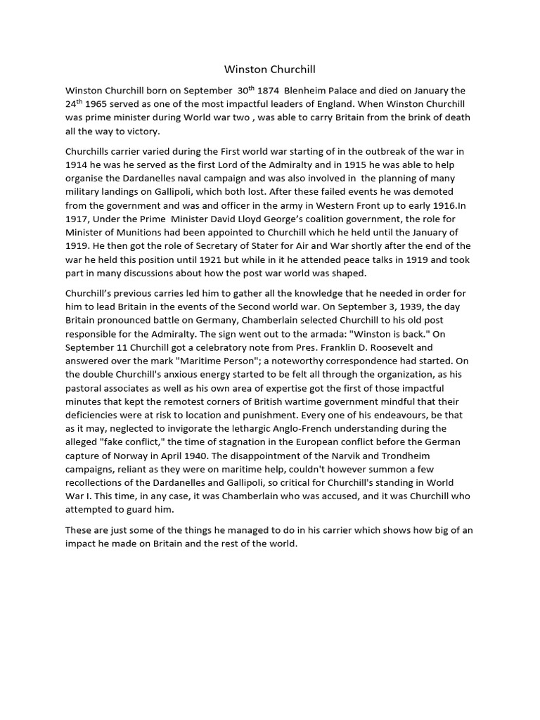 Winston Churchill | PDF | Winston Churchill | Neville Chamberlain