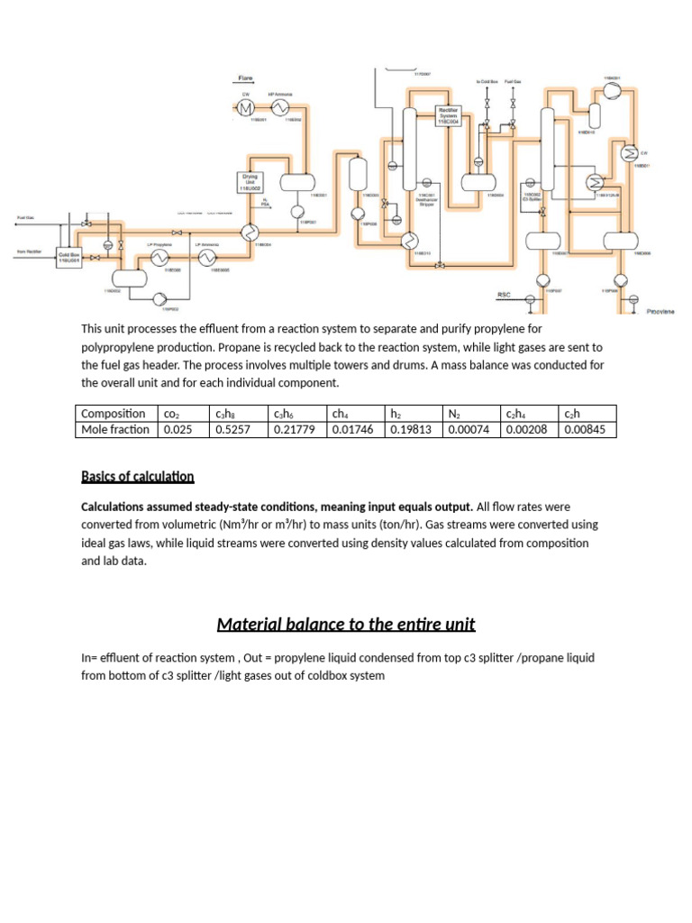 mass balance | PDF | Propane | Density