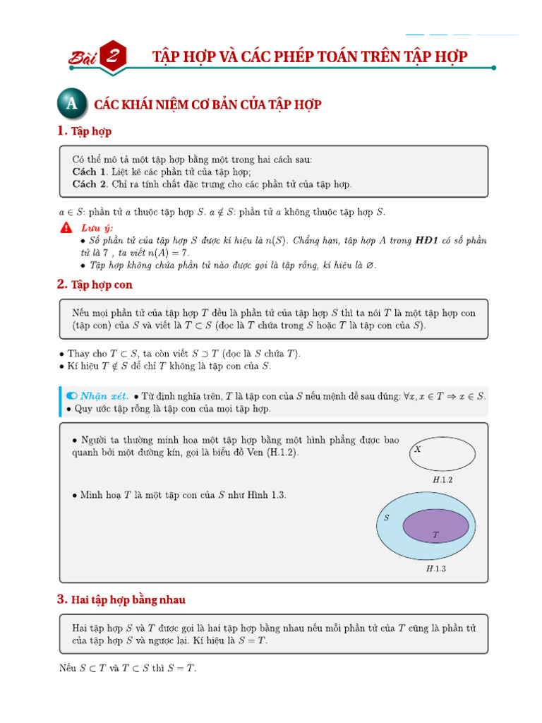 c1-Bài 2- Tập Hợp- 10 Hóa | PDF