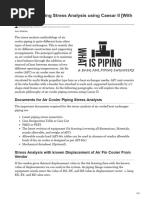 Air Cooler Piping Stress Analysis Using Caesar II | PDF | Heat Exchanger | Stress (Mechanics)