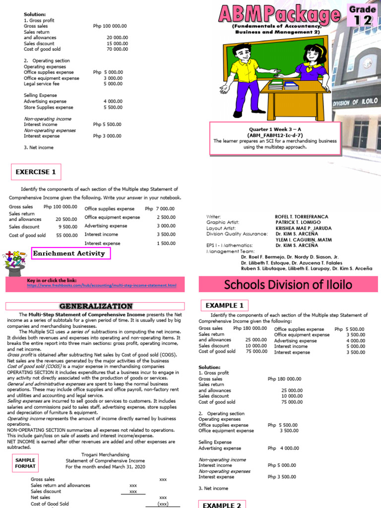 g12 Fabm2 q1wk3 Abcdwith Answer Key | PDF | Net Income | Expense