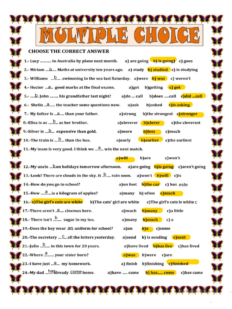 multiple choice | PDF