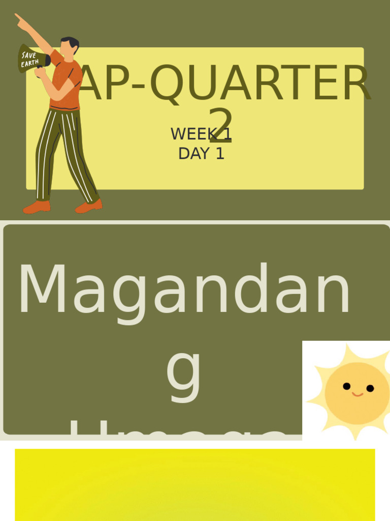 Ap-Quarter 2: Week 1 Day 1 | PDF