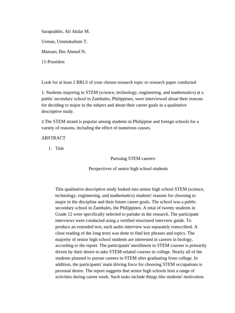 RRL | PDF | Science, Technology, Engineering, And Mathematics | Teachers RRL | PDF | Science, Technology, Engineering, And Mathematics | Teachers