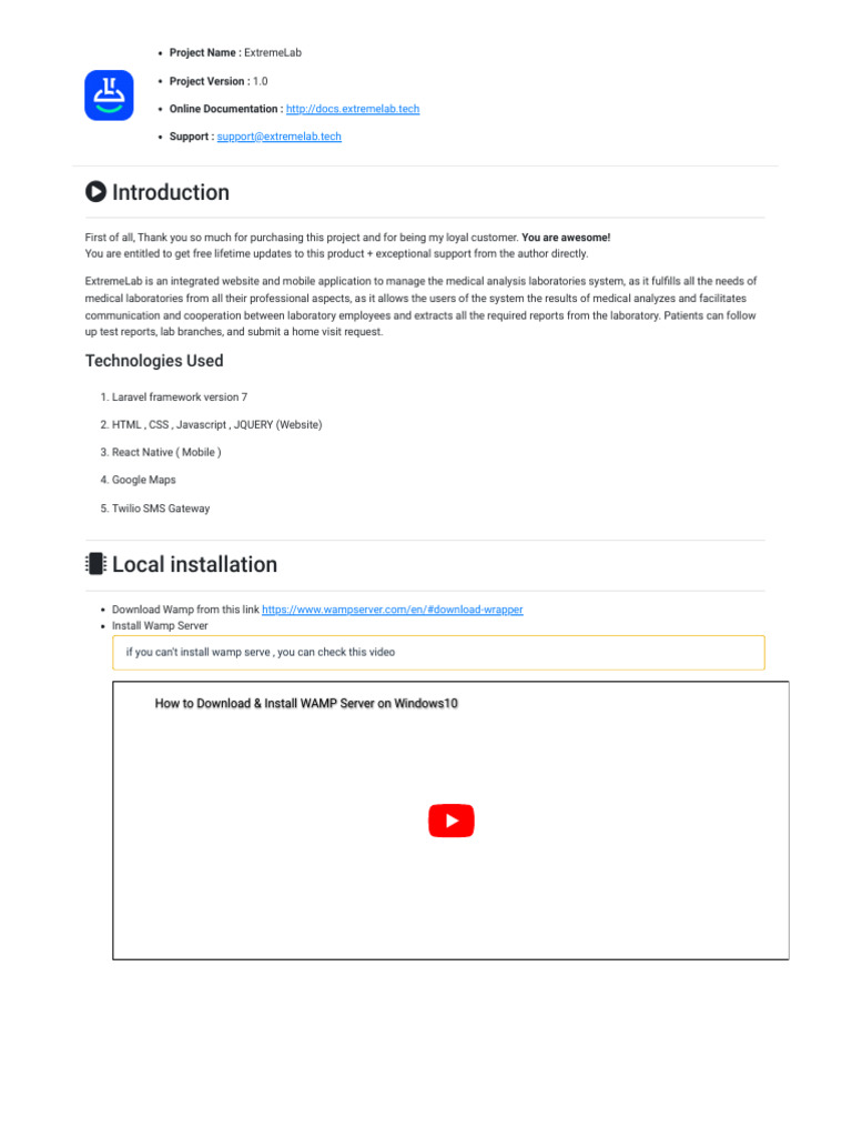 ExtremeLab - Documentation | PDF | Php | Ios