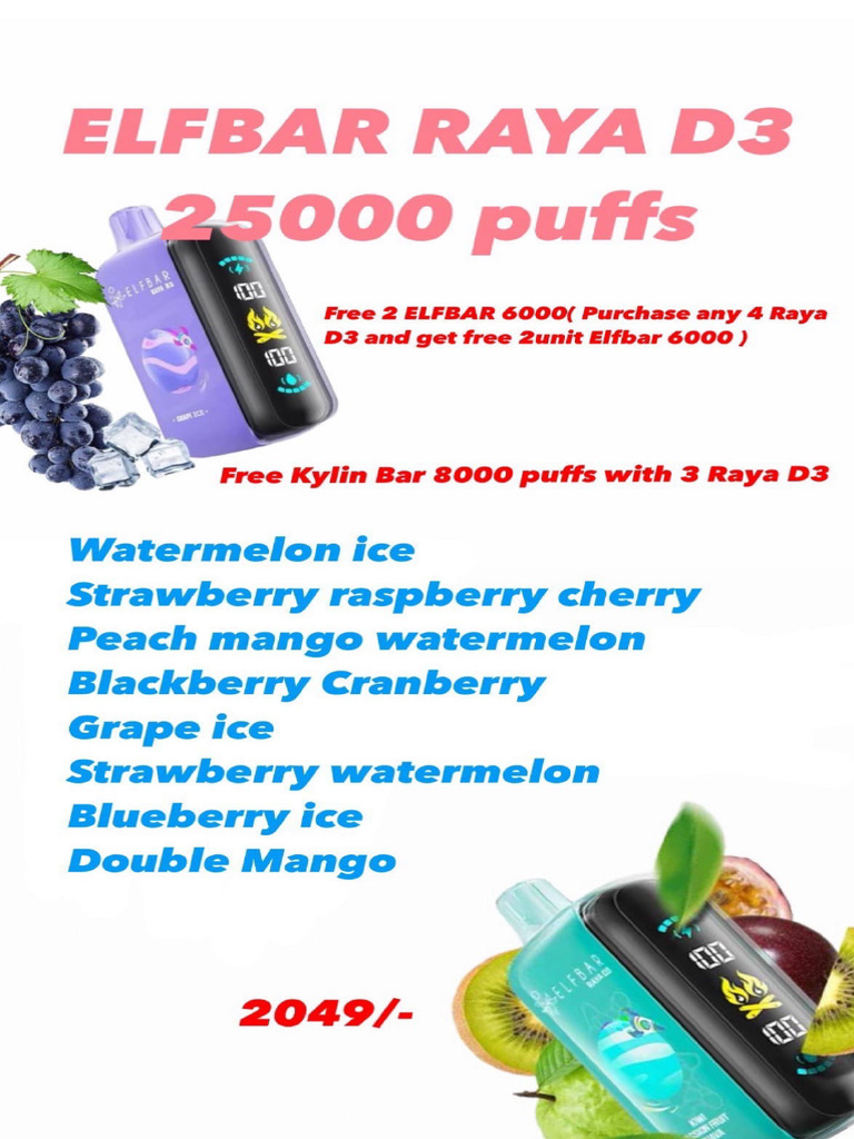 2 Elfbar 6000 Free With Elfbar 25k Puffs - Navratri SALE 24-1 | PDF