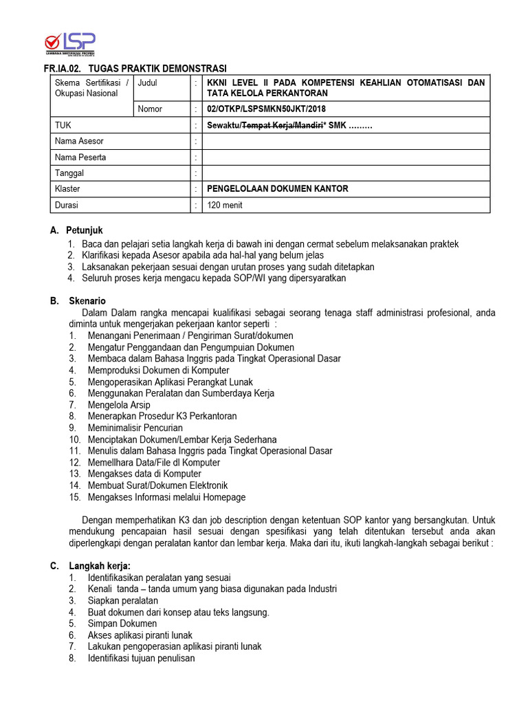 MUK PENGELOLAAN DOKUMEN PT BINTANG MAJU | PDF