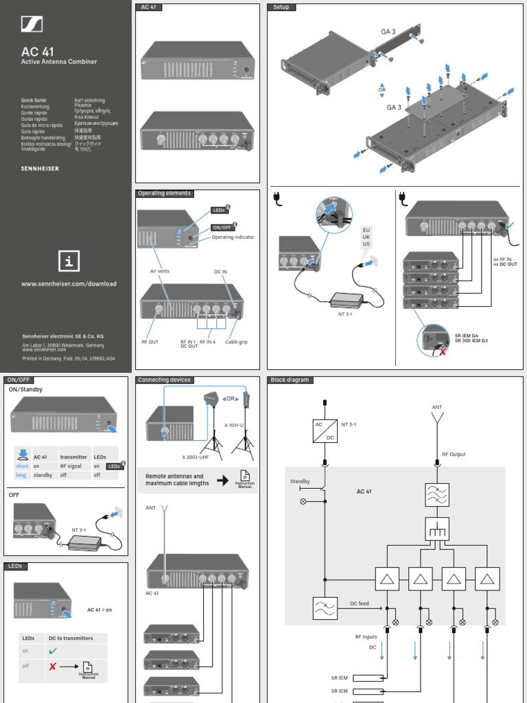 AC 41 Active Antenna Combiner Manual | PDF | Information And ...