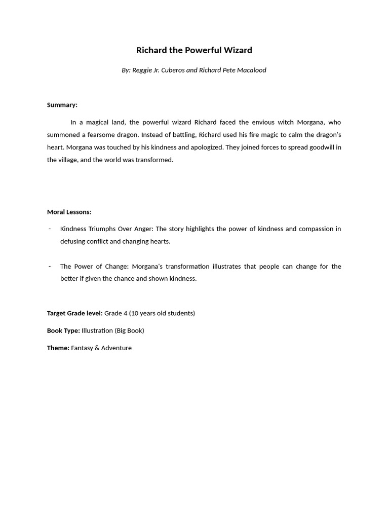 Richard the Powerful Wizard | PDF | Magician (Fantasy)