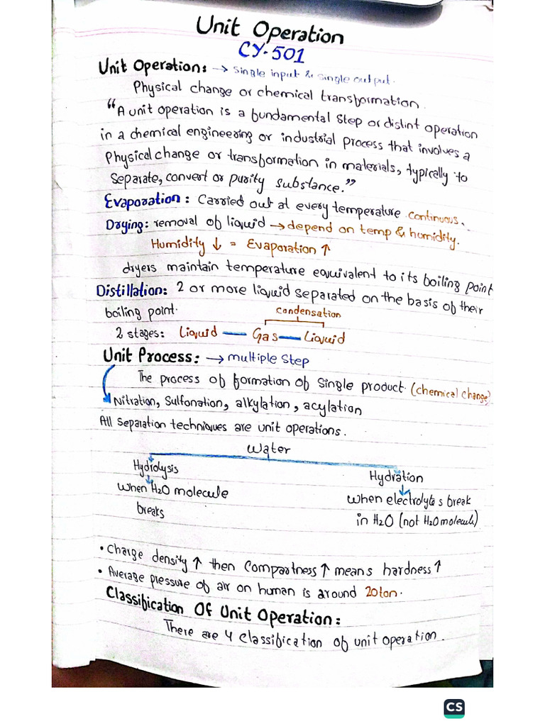 Unit Operation MS | PDF