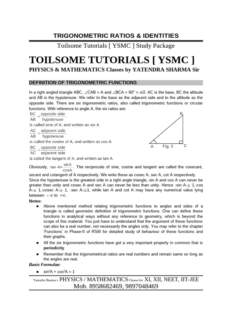 RATIOS 1 F | PDF | Trigonometric Functions | Elementary Geometry