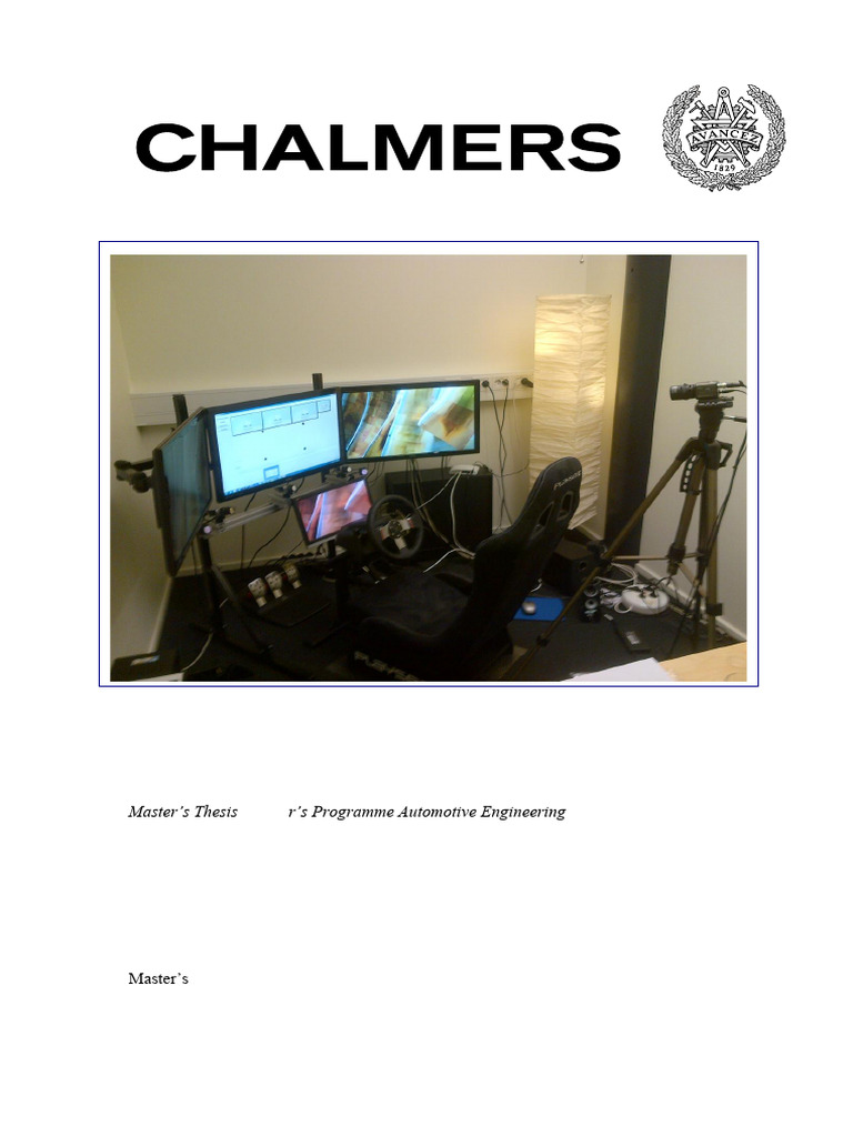 Desktop Driving Simulator With Modular Vehicle Model and Scenario ...