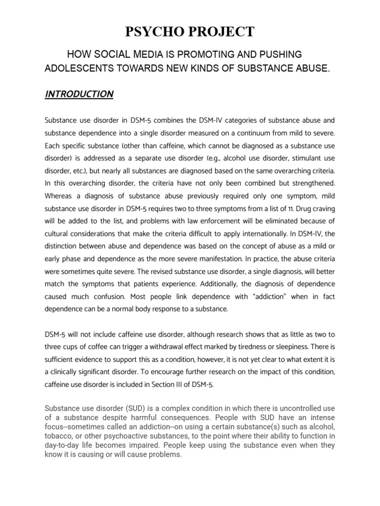 Psycho Project | PDF | Electronic Cigarette | Substance Abuse