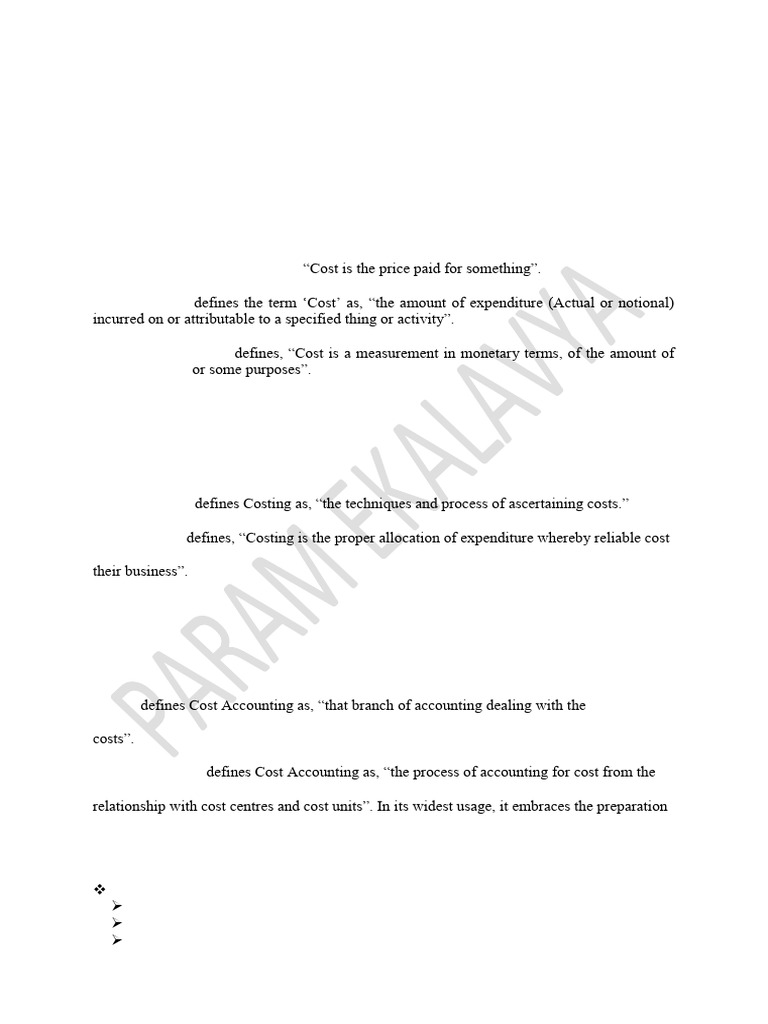 MODULE-01-Introduction To Cost Accounting | PDF | Cost Accounting | Expense