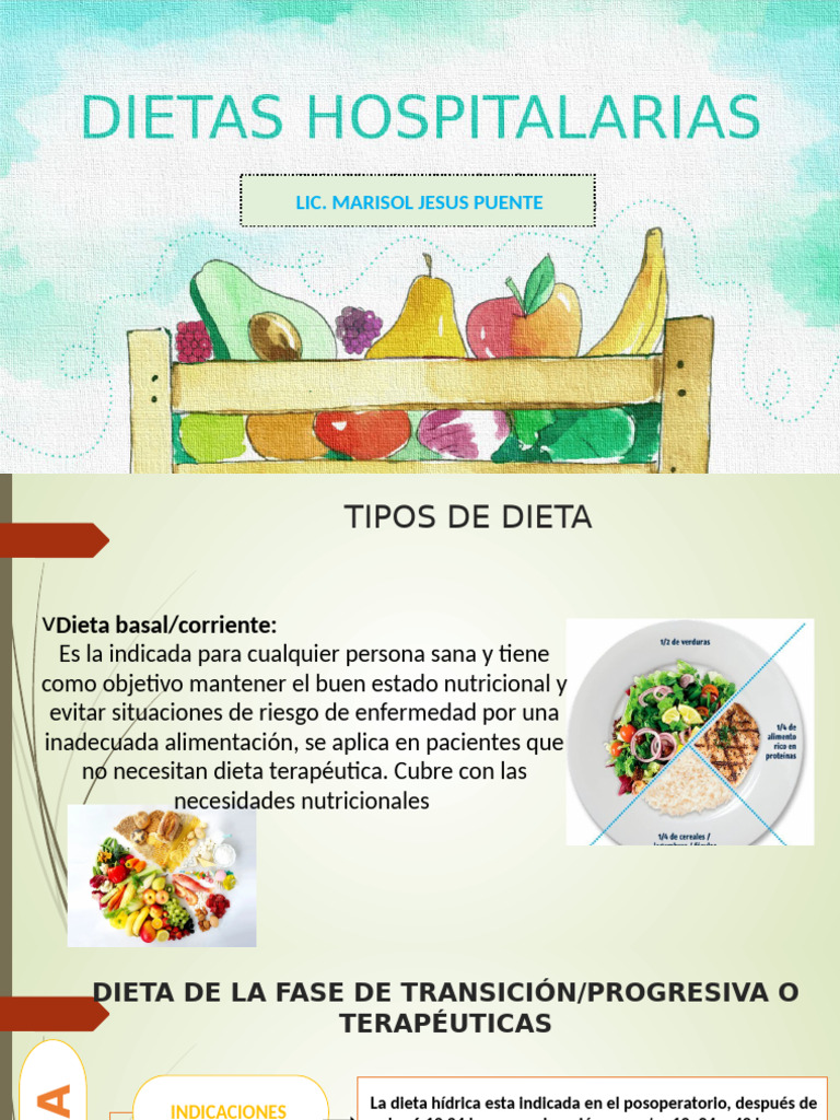 DIETAS HOSPITALARIAS | PDF | Dieta | Alimentos