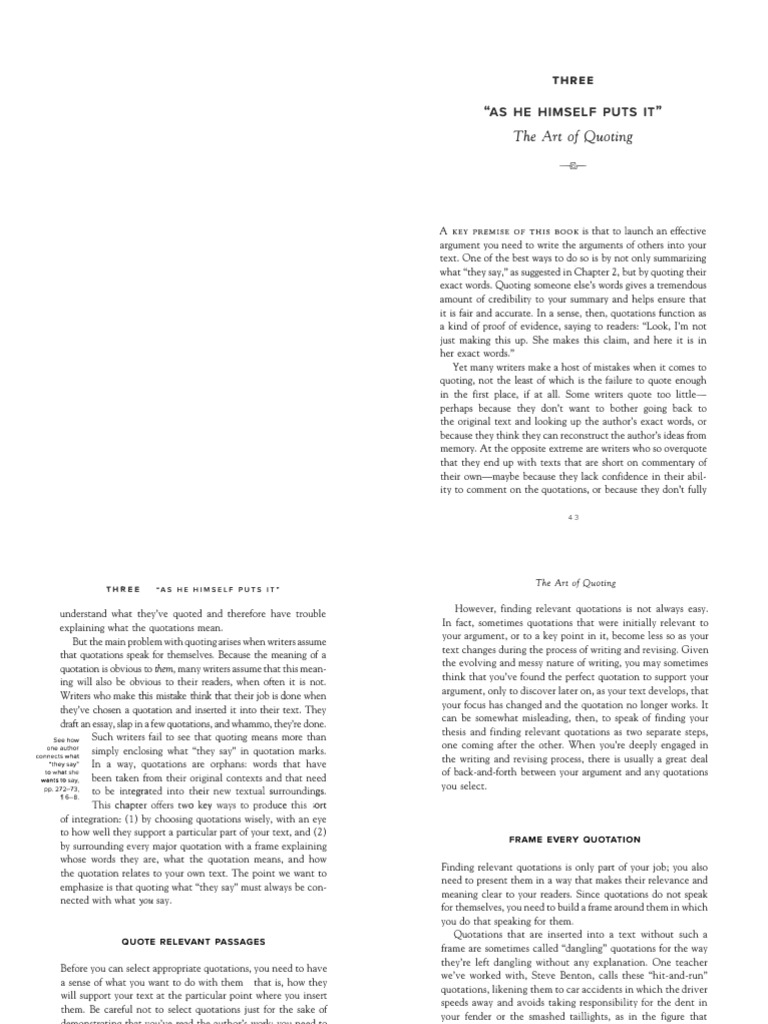 Graff (2018) 'The Art of Quoting' | PDF | Truth | Argument