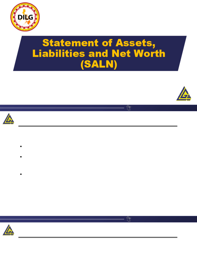 How To Properly Fill Out The Saln Form Orientation With Notes 1 | PDF ...