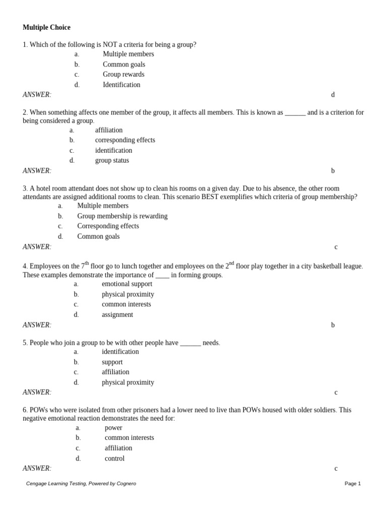 Group Dynamics and Cohesion Insights | PDF | Psychological Concepts ...