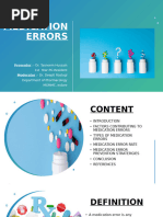 Medication Errors PPT 1 | PDF | Medical Error | Chemistry
