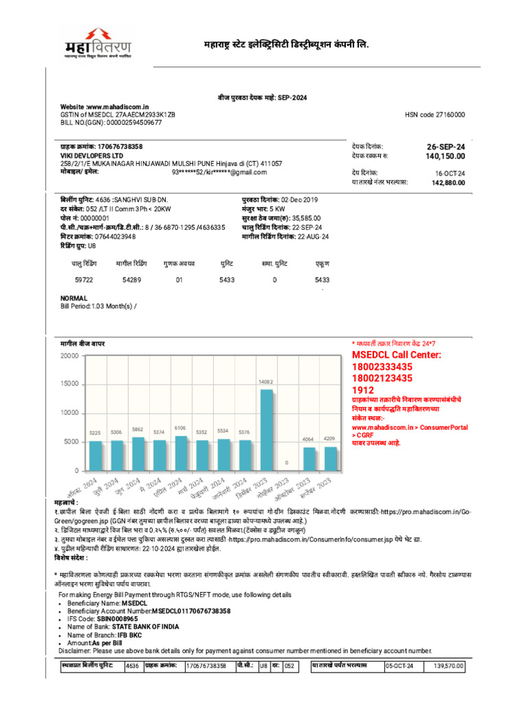Hinjewadi Electric Bill | PDF
