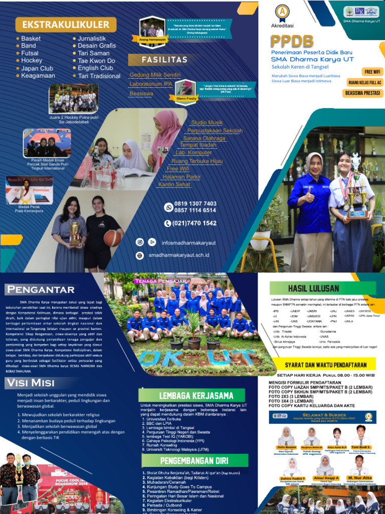 SMA Dharma Karya UT: PPDB & Fasilitas Unggulan | PDF