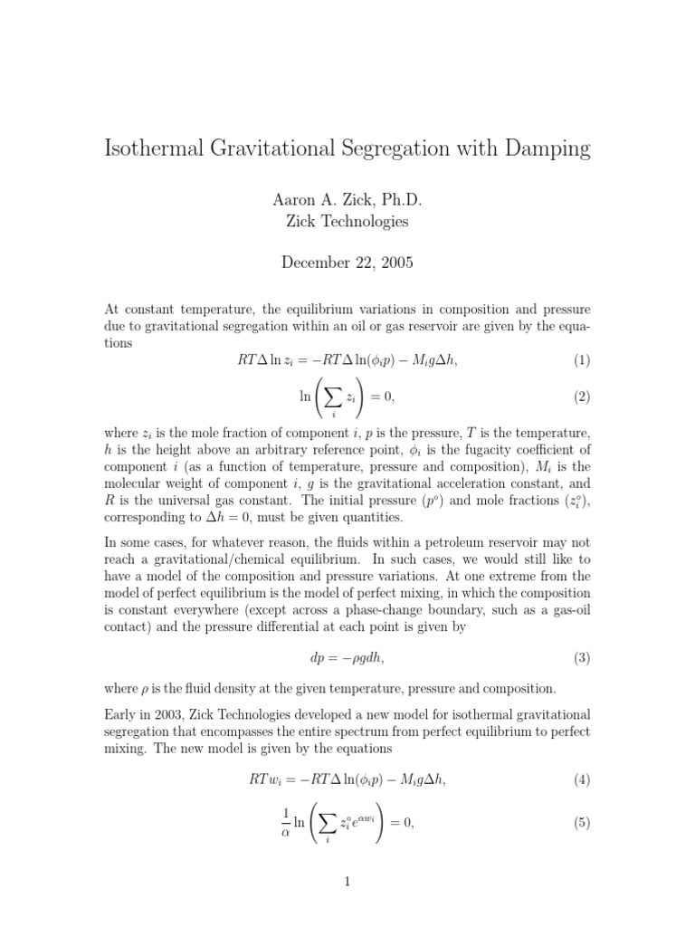 Segregation | PDF | Pressure | Chemical Equilibrium