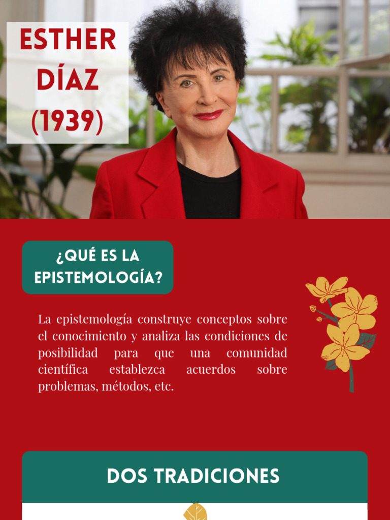 Presentación Esther Díaz | PDF | Conocimiento | Epistemología