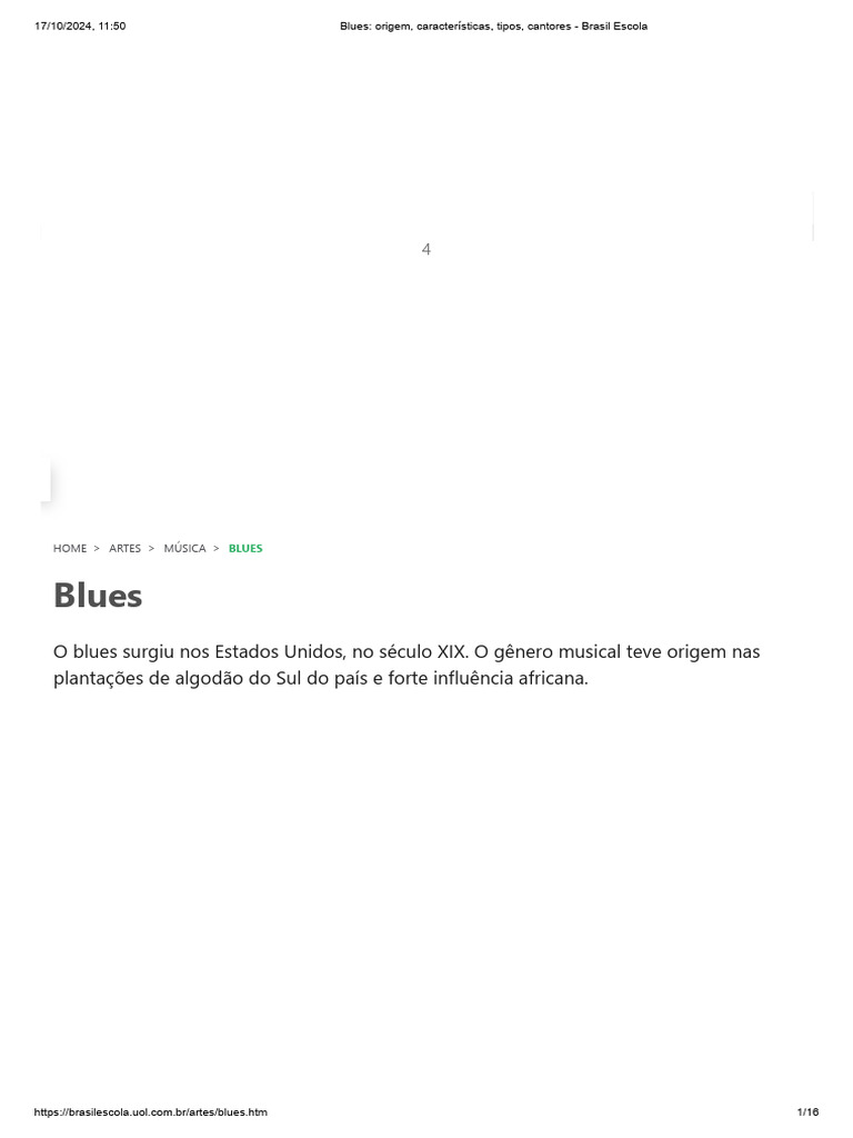 tipos de blues | PDF | Blues | Rhythm And Blues