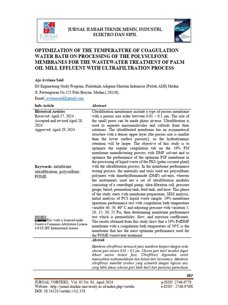 Optimization of The Temperature of Coagulation Water Bath On Processing ...