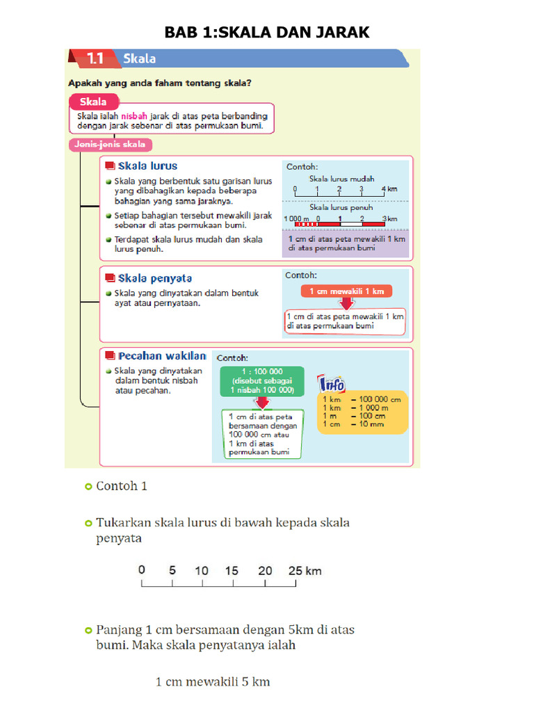 Bab 1 Skala Dan Jarak Nota | PDF