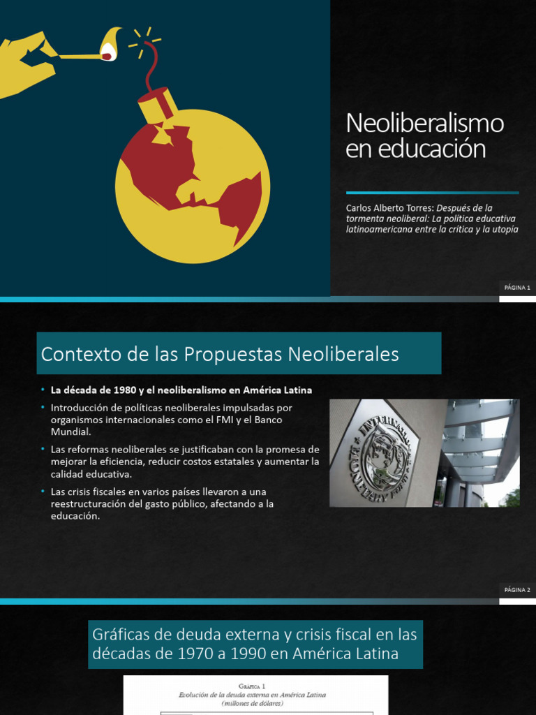 Neoliberalismo en Educación | PDF | Neoliberalismo | Programa para la ...