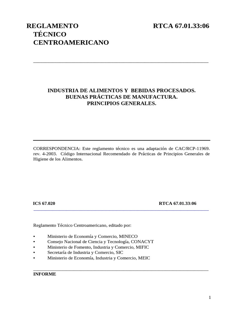 BPM Rtca | PDF | Agua | Alimentos